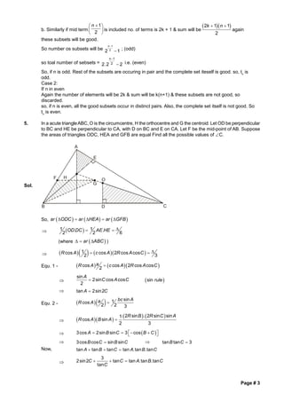 Inmo 2013 test_paper_solution | PDF