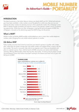 Mobile Number Portability - An Advertiser's Guide | PDF