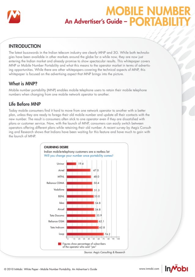Mobile Number Portability - An Advertiser's Guide | PDF