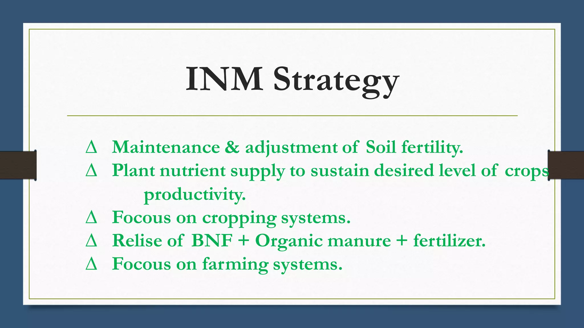 Integrated Nutrient Management ppt. | PDF