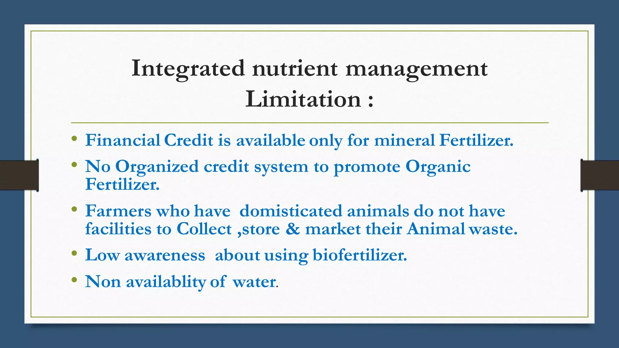 Integrated Nutrient Management ppt. | PDF