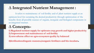 Integrated Nutrient Management ppt. | PDF