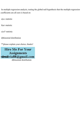 In multiple regression analysis, testing the global null hypothes.pdf ...