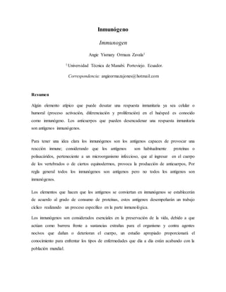 Inmunógeno | DOCX