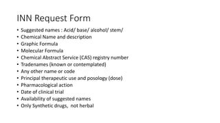 International Non Proprietary Name Nomenclature | PPTX