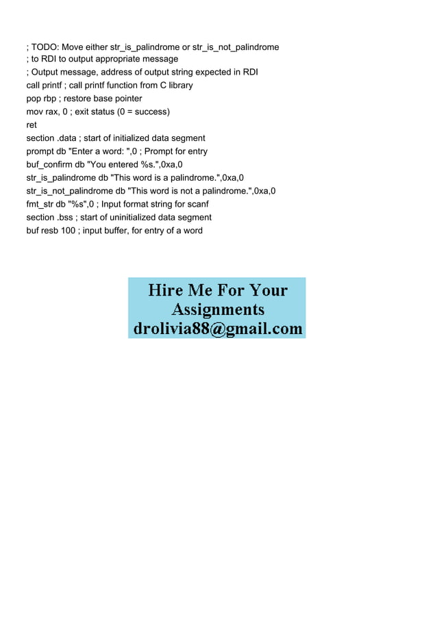 In Nasm Assembly Problem Is To Determine If A Users Dynamipdf