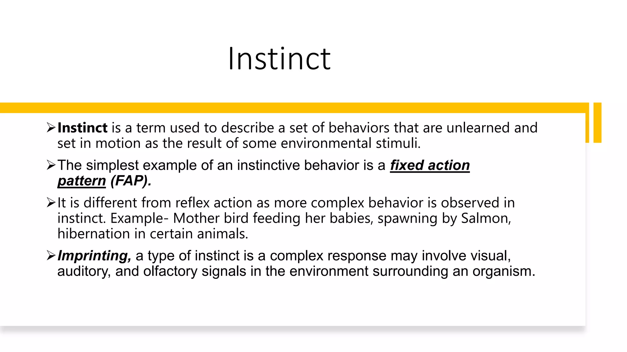 Innate and learned behavior | PDF