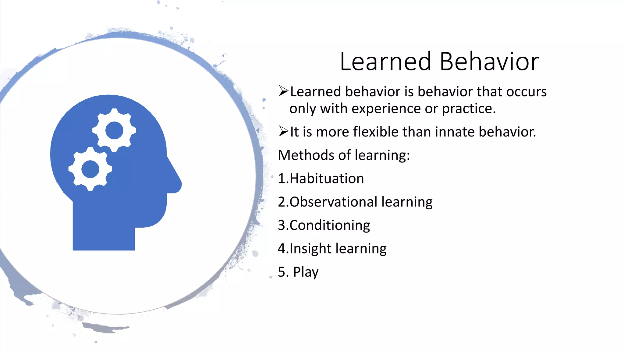 Innate and learned behavior | PDF
