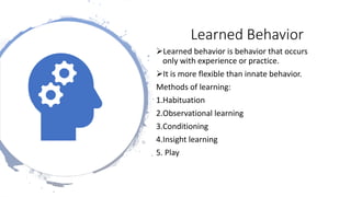 Innate and learned behavior | PDF