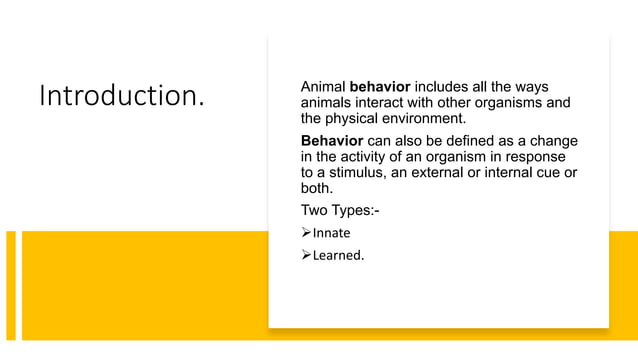 Innate and learned behavior | PDF Innate and learned behavior | PDF