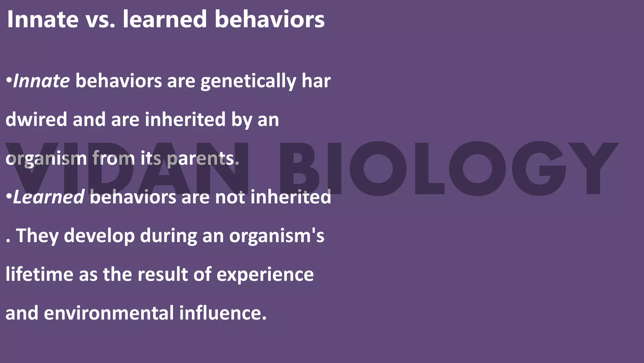 Innate Behavior (Animal Behavior) Taxis, Fixed Action Pattern, reflex ...