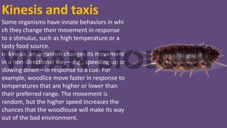 Innate Behavior (Animal Behavior) Taxis, Fixed Action Pattern, reflex ...