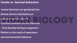 Innate Behavior (Animal Behavior) Taxis, Fixed Action Pattern, reflex ...