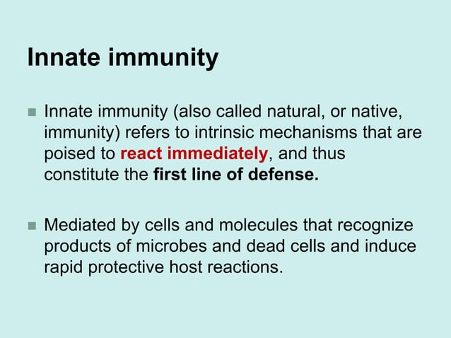 Introduction To Immunity And Innate Immunity Ppt