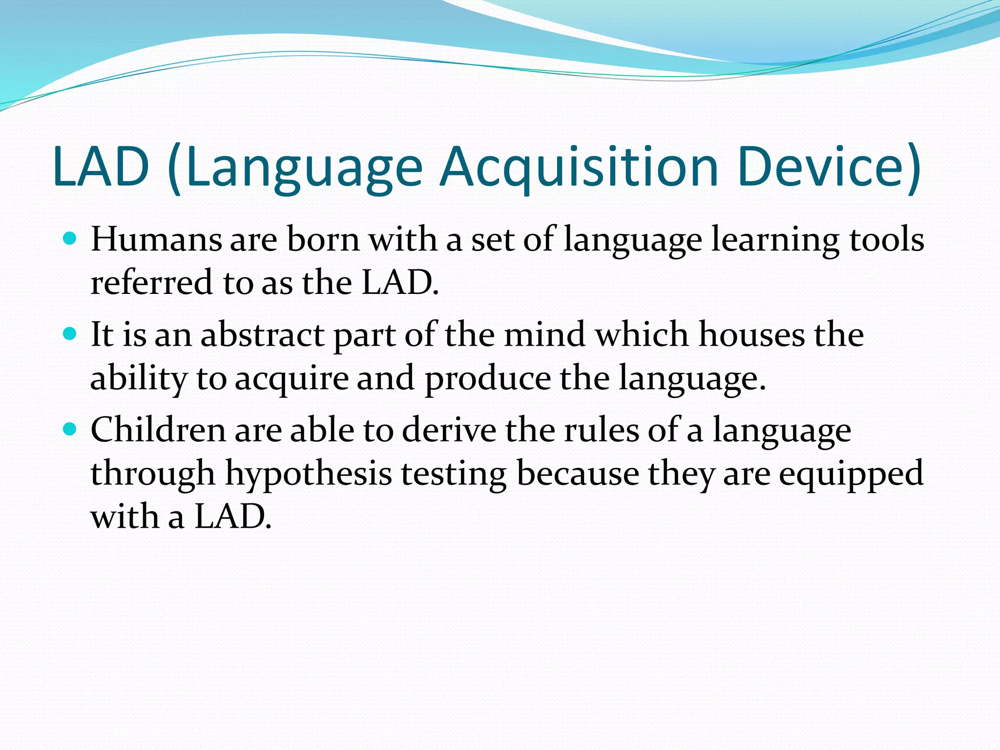 Innateness theory of language acquisition | PPTX