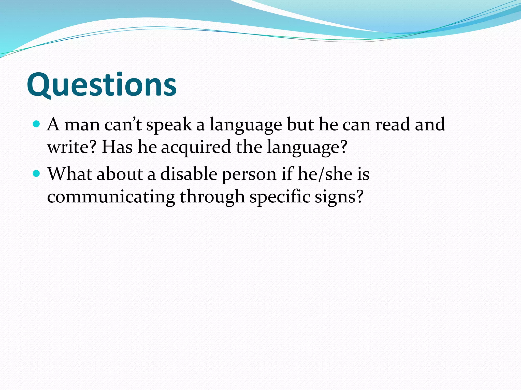 Innateness theory of language acquisition | PPTX
