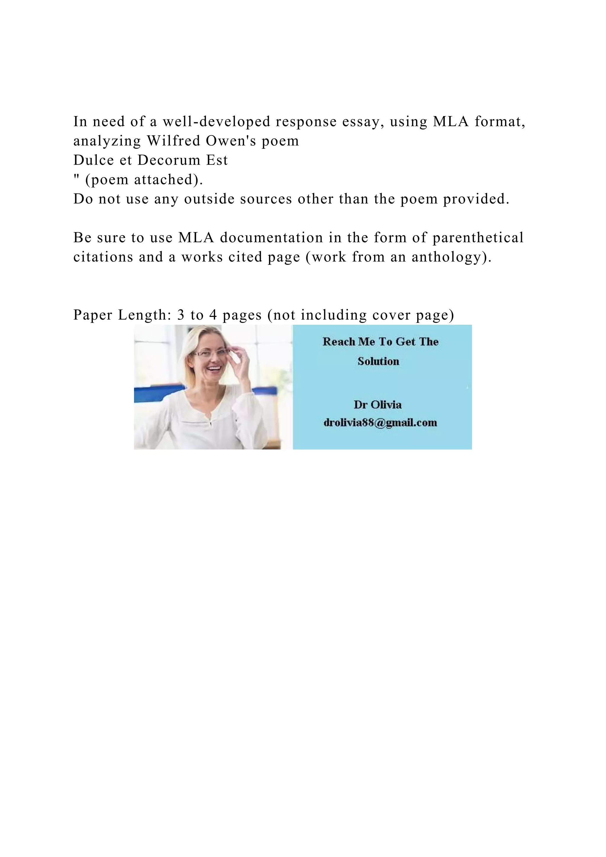 In need of a well-developed response essay, using MLA format, anal.docx