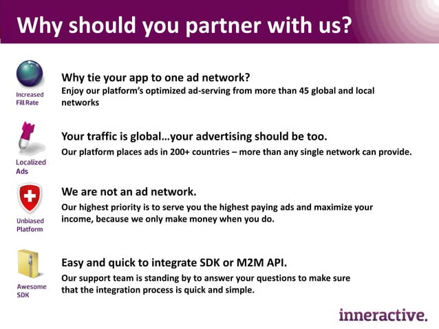 Inneractive For Developers | PPT