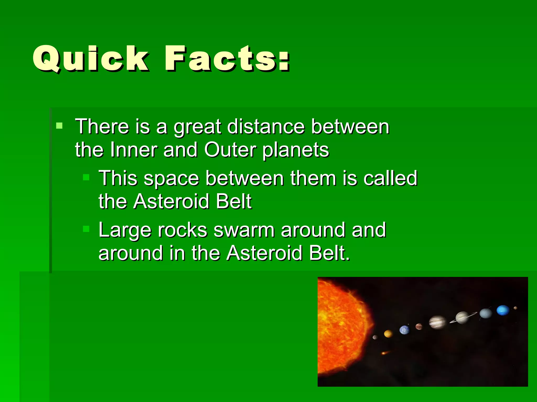 Inner And Outer Planets Powerpoint