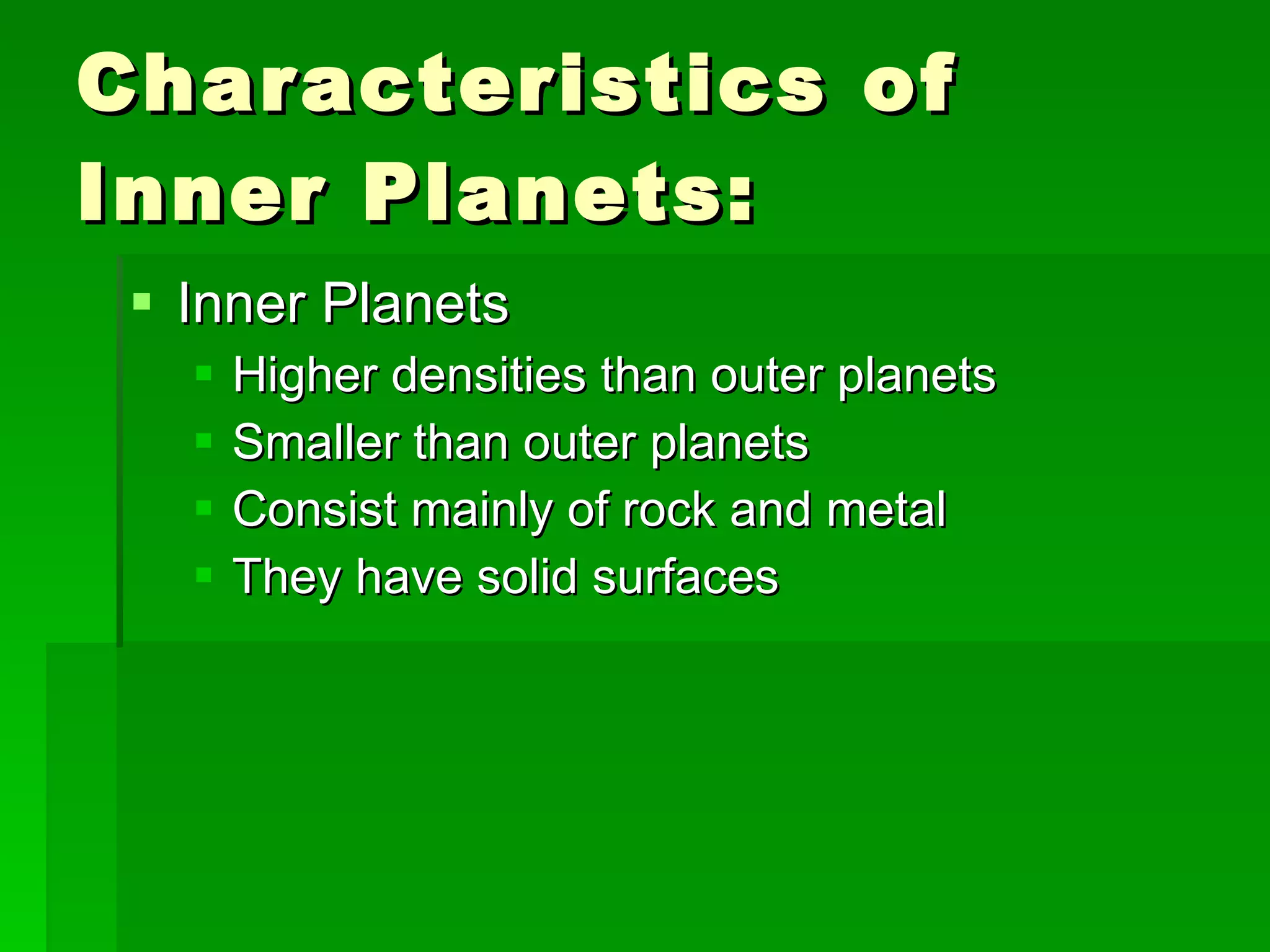 Inner And Outer Planets | PPT