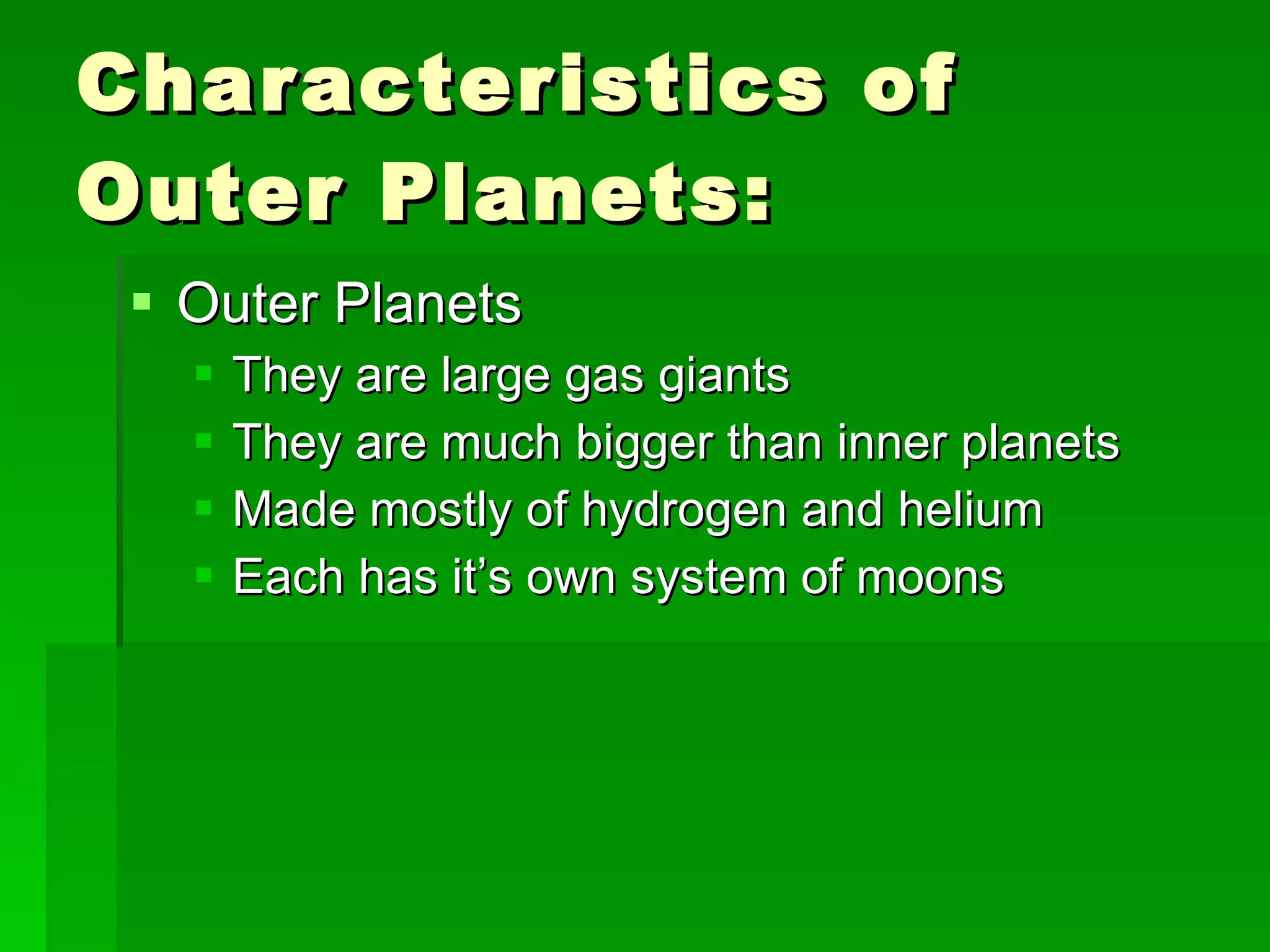 Inner And Outer Planets | PPT