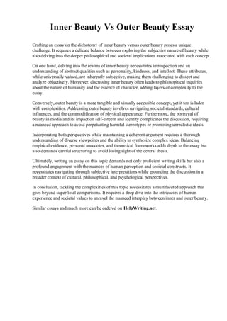 Inner Beauty Vs Outer Beauty Essay.pdf