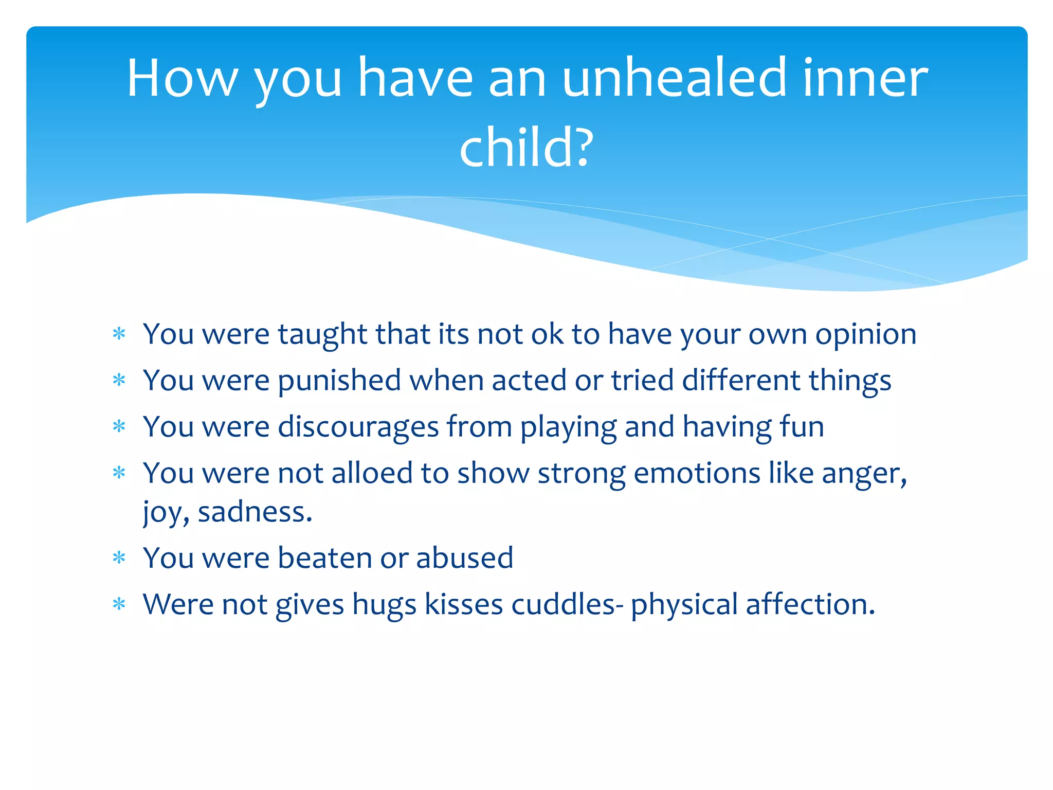 Inner child Healing | How to Heal inner Child | PPTX