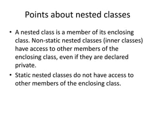Inner classes | PPT