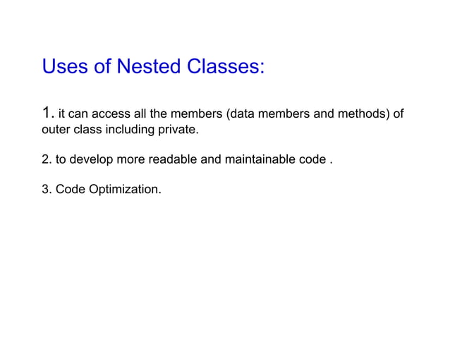 Inner classes | PPT