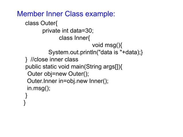 Inner classes | PPT