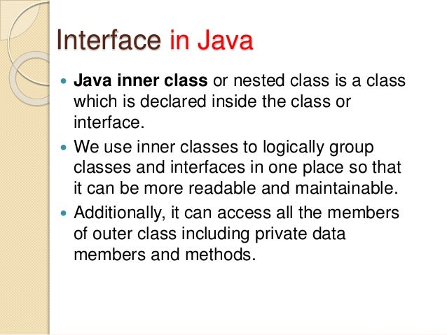 Inner Classes In Java