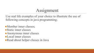 Inner Classes in Java | PDF
