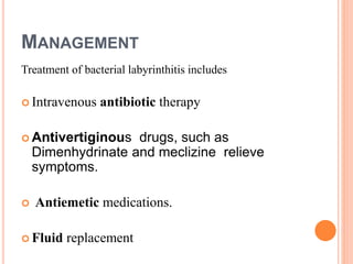 Inner ear Disorder : Nursing care | PPTX