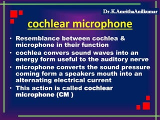 Anatomy of ear(Part 3-Inner Ear) by Dr.K.AmrithaAnilkumar | PPT