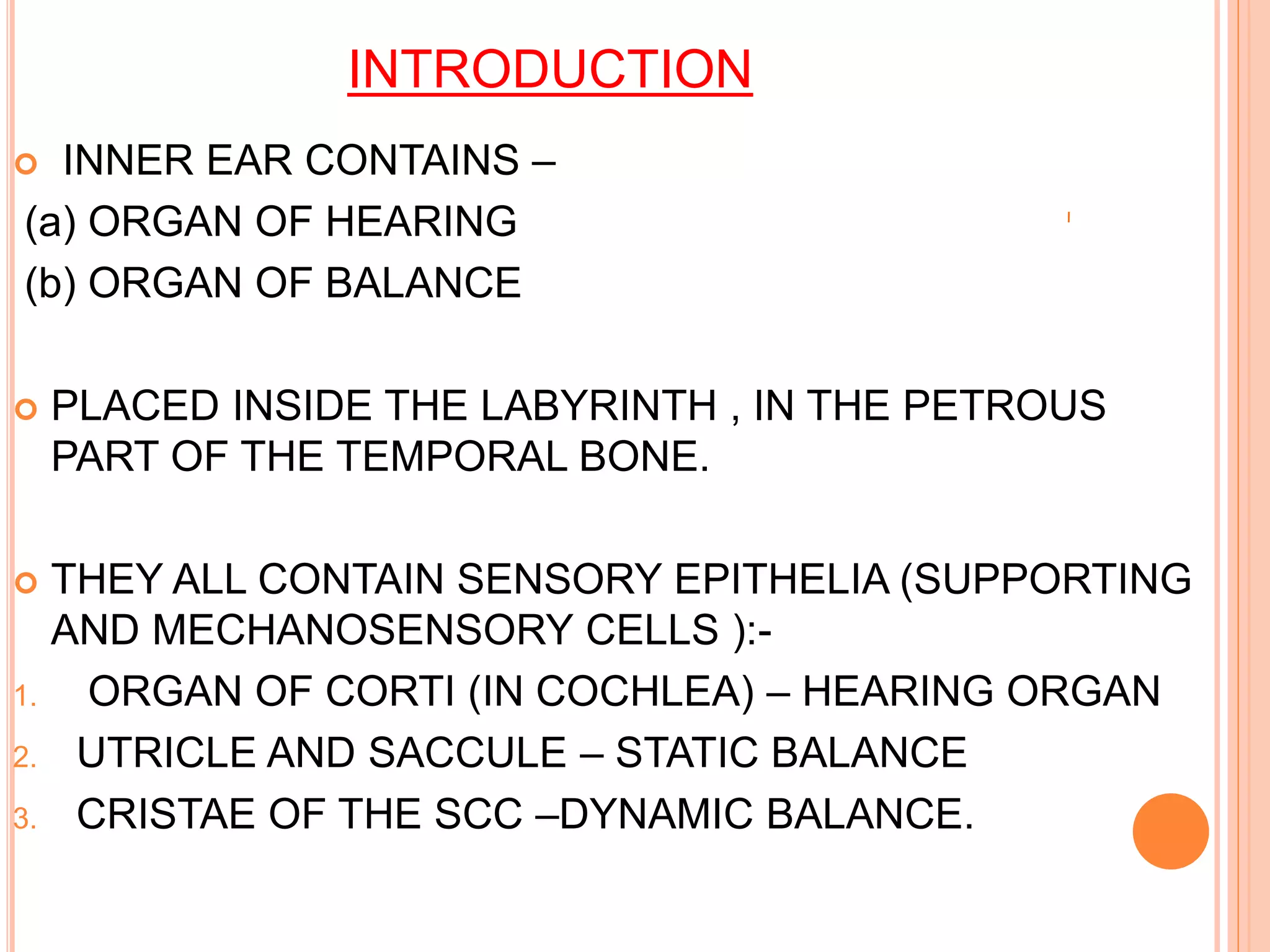 Inner ear anatomy | PPTX