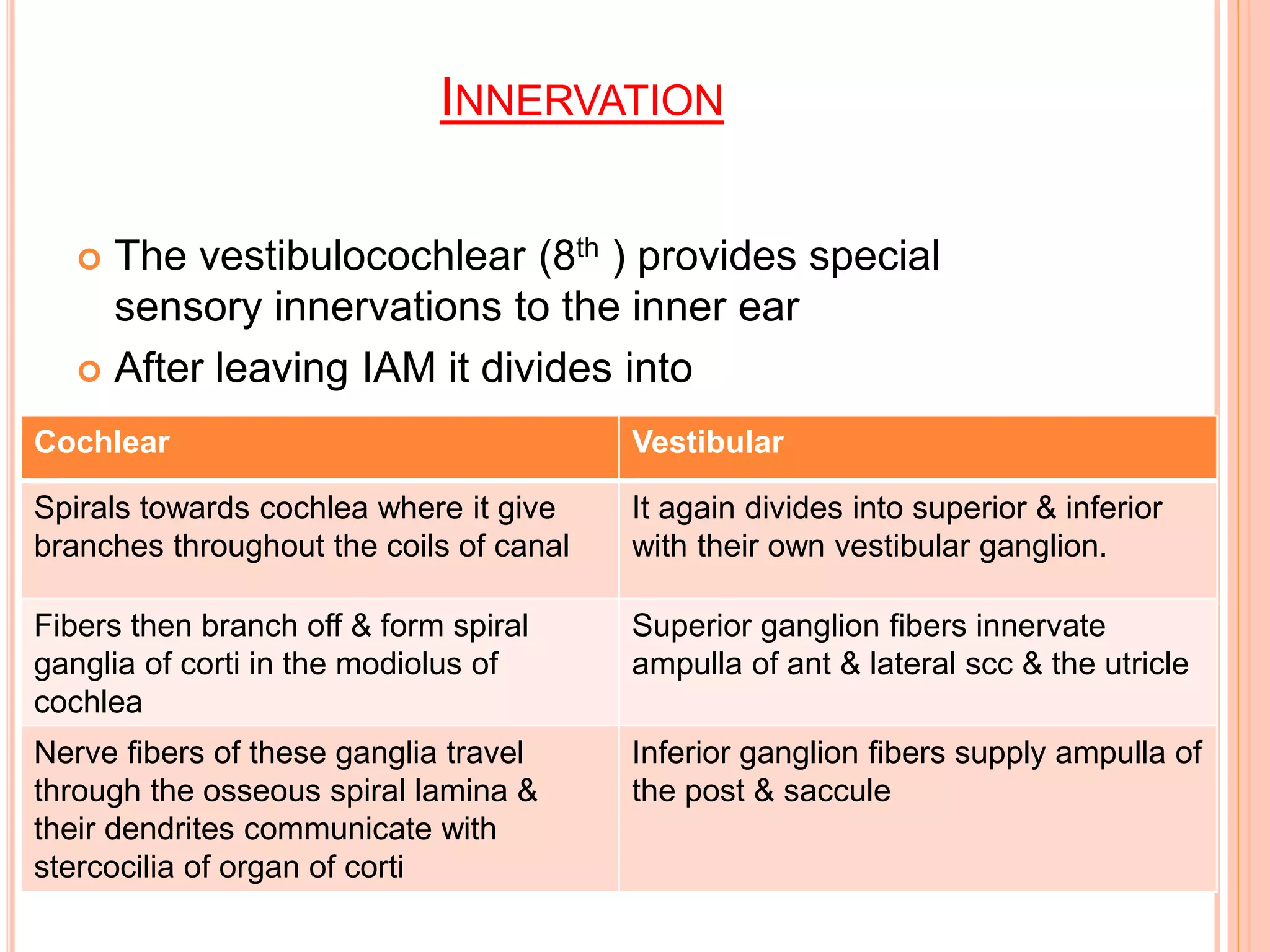 Inner ear anatomy | PPTX