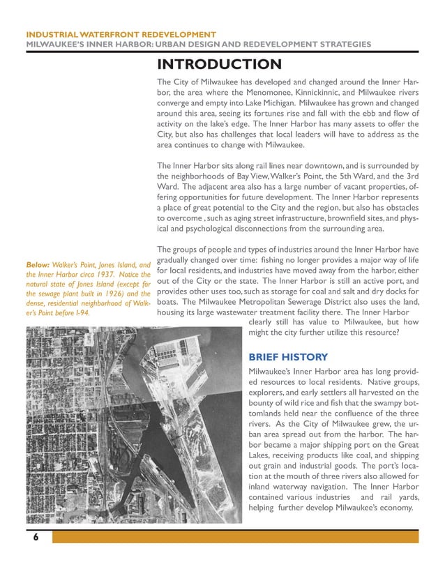 Industrial Waterfront Redevelopment: Milwaukee's Inner Harbor, Urban ...