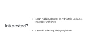 Super Fast Inner Loop Application Development with Containers | PPT