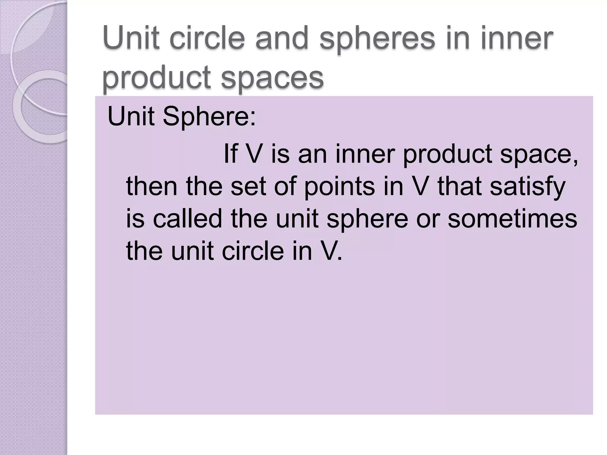 Inner product space | PPTX