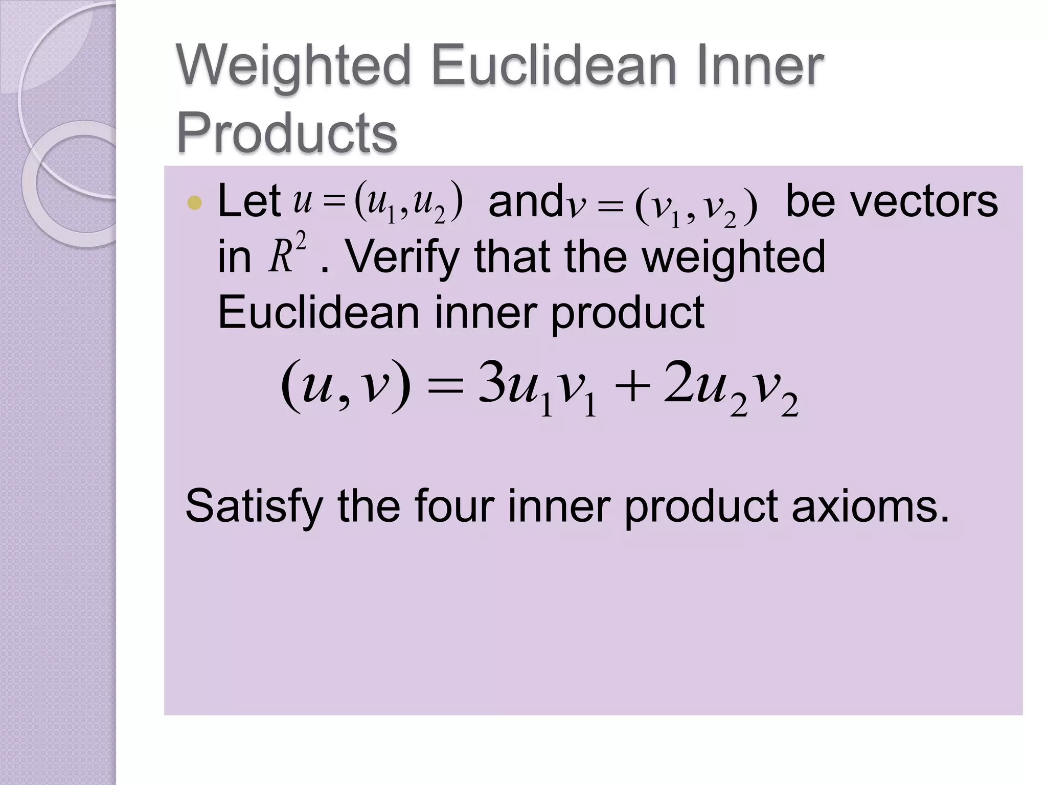 Inner product space | PPTX