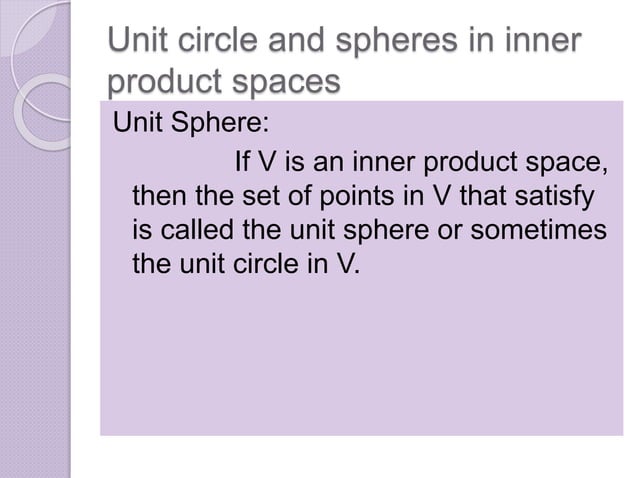 Inner product space | PPTX