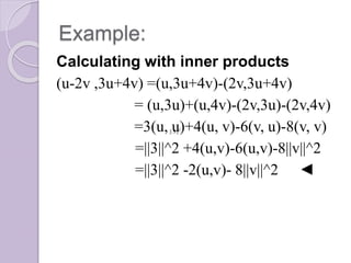 Inner product space | PPTX
