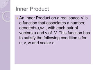 Inner product space | PPTX