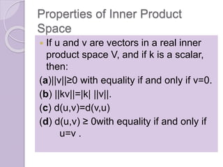 Inner product space | PPTX