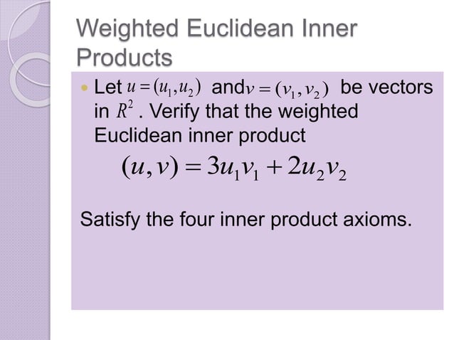 Inner product space | PPTX