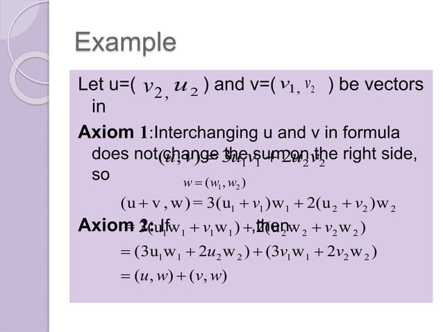 Inner product space | PPTX