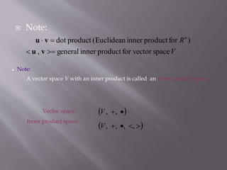 Inner product spaces | PPTX
