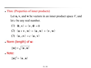 Inner product spaces | PDF