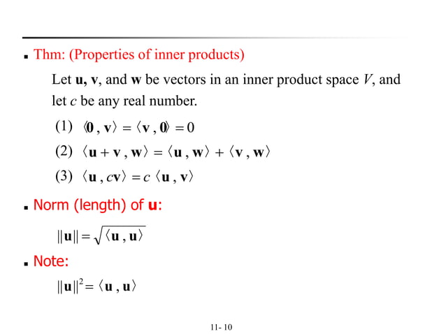 Inner product spaces | PDF