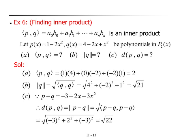 Inner product spaces | PDF